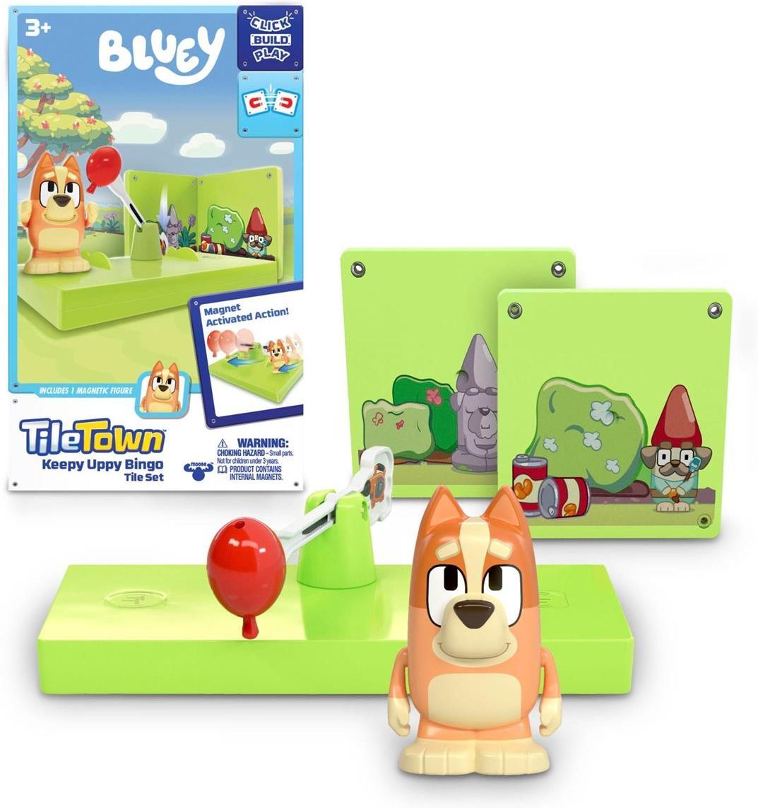 Bluey Tile Town -Bluey Magnetiske Mini Legesat - Keepy Uppy Bingo Tile ...