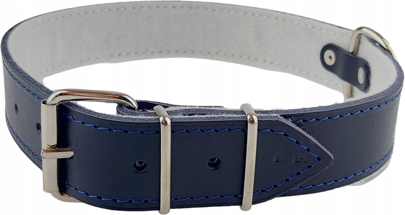 Champion Obroża Dla Psa Skóra Licowa Polski Producent 80Cm/4Cm Granat ...