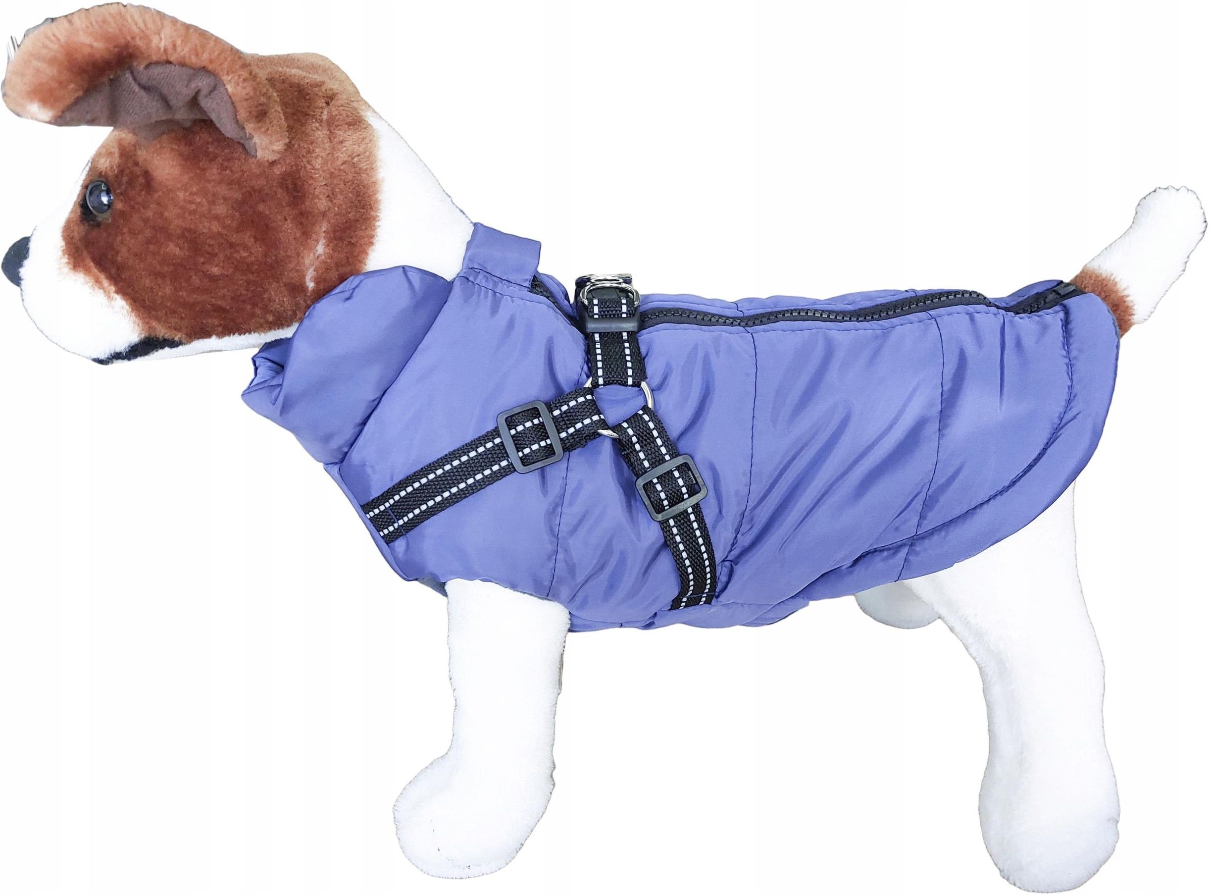 Nunbell Kurtka Jesienna Zimowa Dla Psa Z Szelkami Na Suwak Fioletowa ...