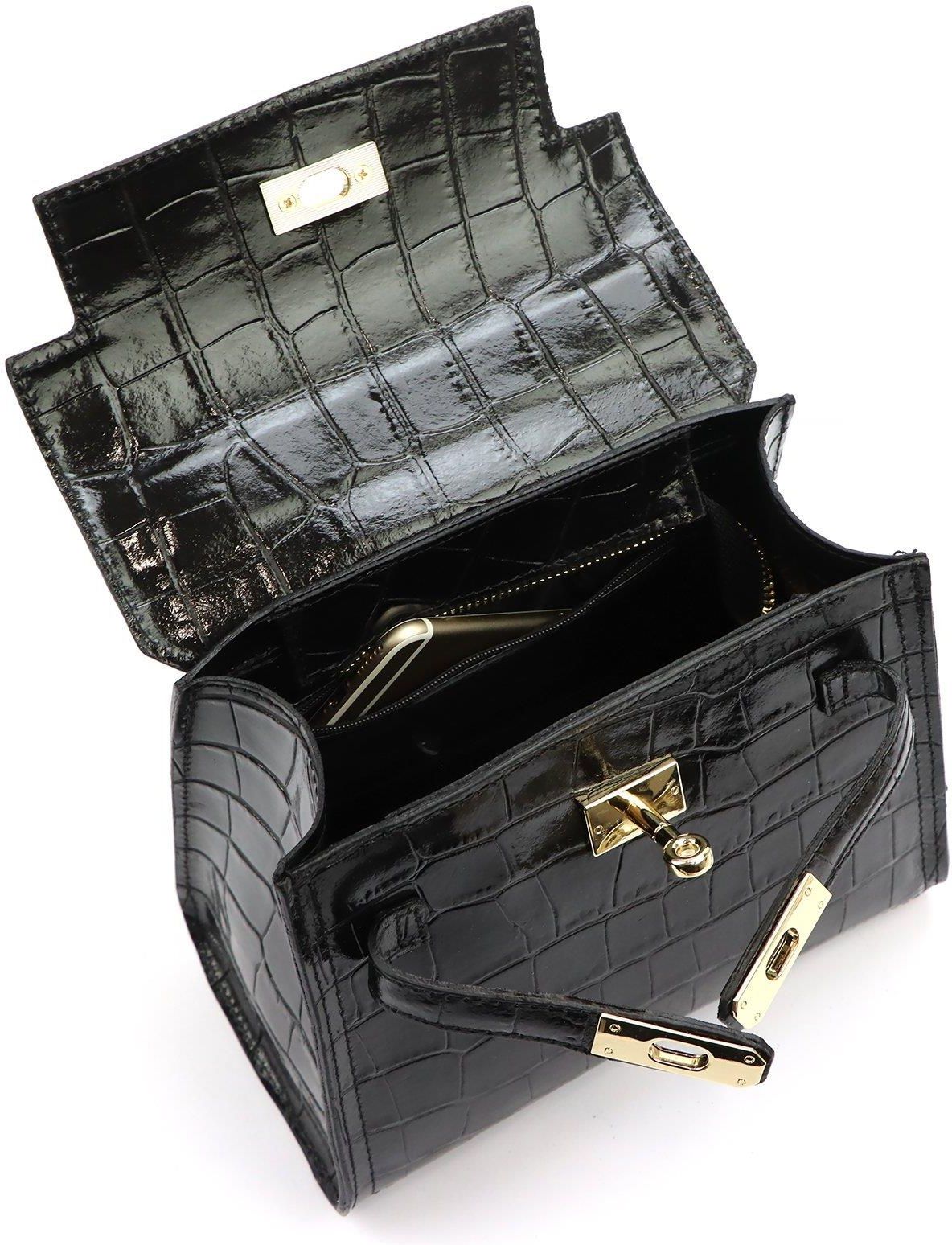 Damska Torebka Skórzana Luka 19-17 MN CROCO czarny - Ceny i opinie ...