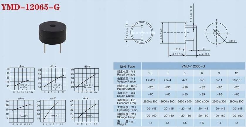 Sygnalizator Alarm Głośnik Buzzer Brzeczyk 5V 85Db Bez Generatora ...