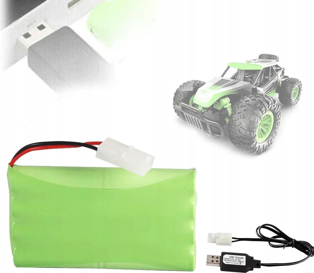 Akumulator Nimh 9,6 V 2400 Mah Do Samochodu Zdalnie Sterowanego I Drona ...