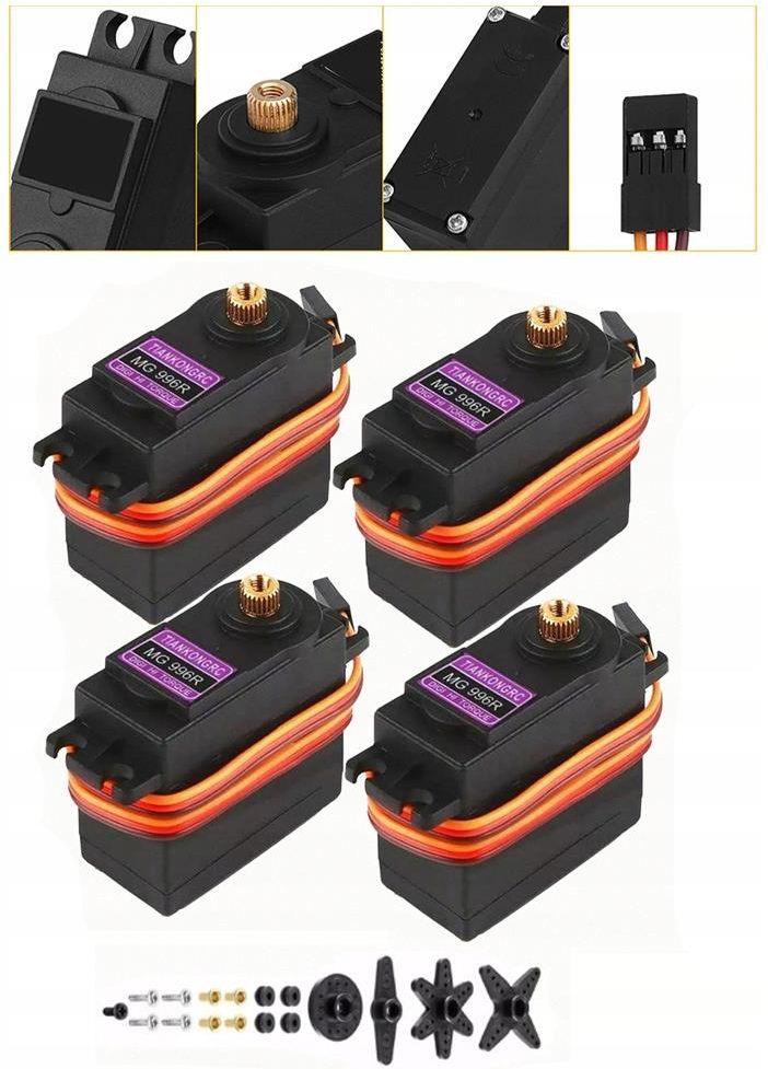 038 Serwomechanizm Tower Pro Mg 996R Serwo Rc Arduino 4Szt. - Ceny i ...