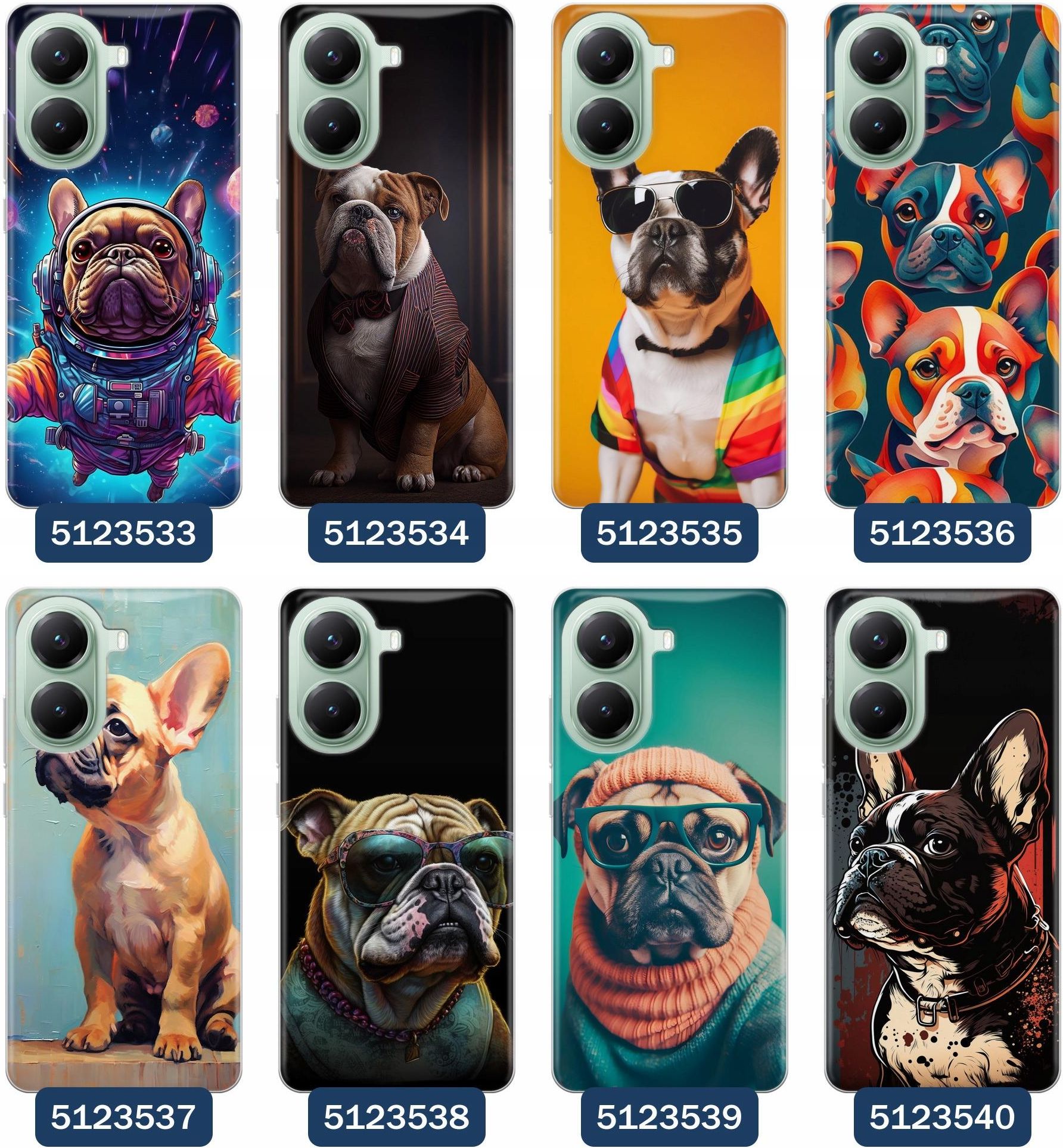 Superetui Etui Do Poco X7 Pro Pies Mops I Buldog Francuski Angielski ...