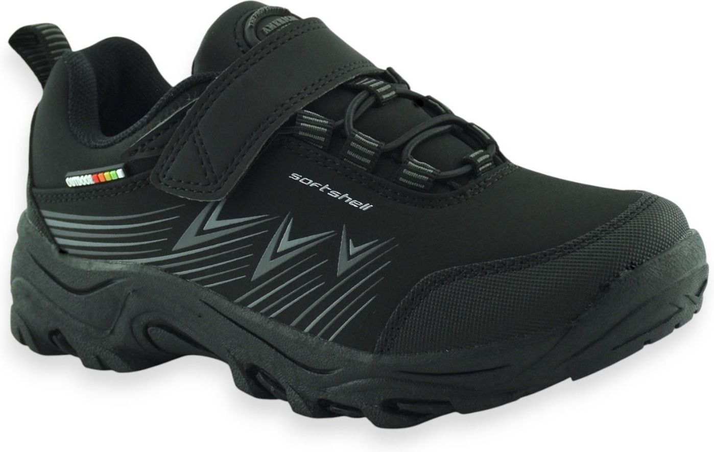 Softshell buty dziecięce wkładka Memory Foam American Club WT246 Czarne ...