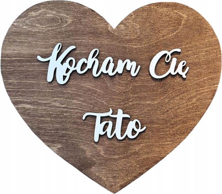 Serce Drewniane Kocham Cię Mamo Tato Twój Tekst - - Ceny i opinie ...