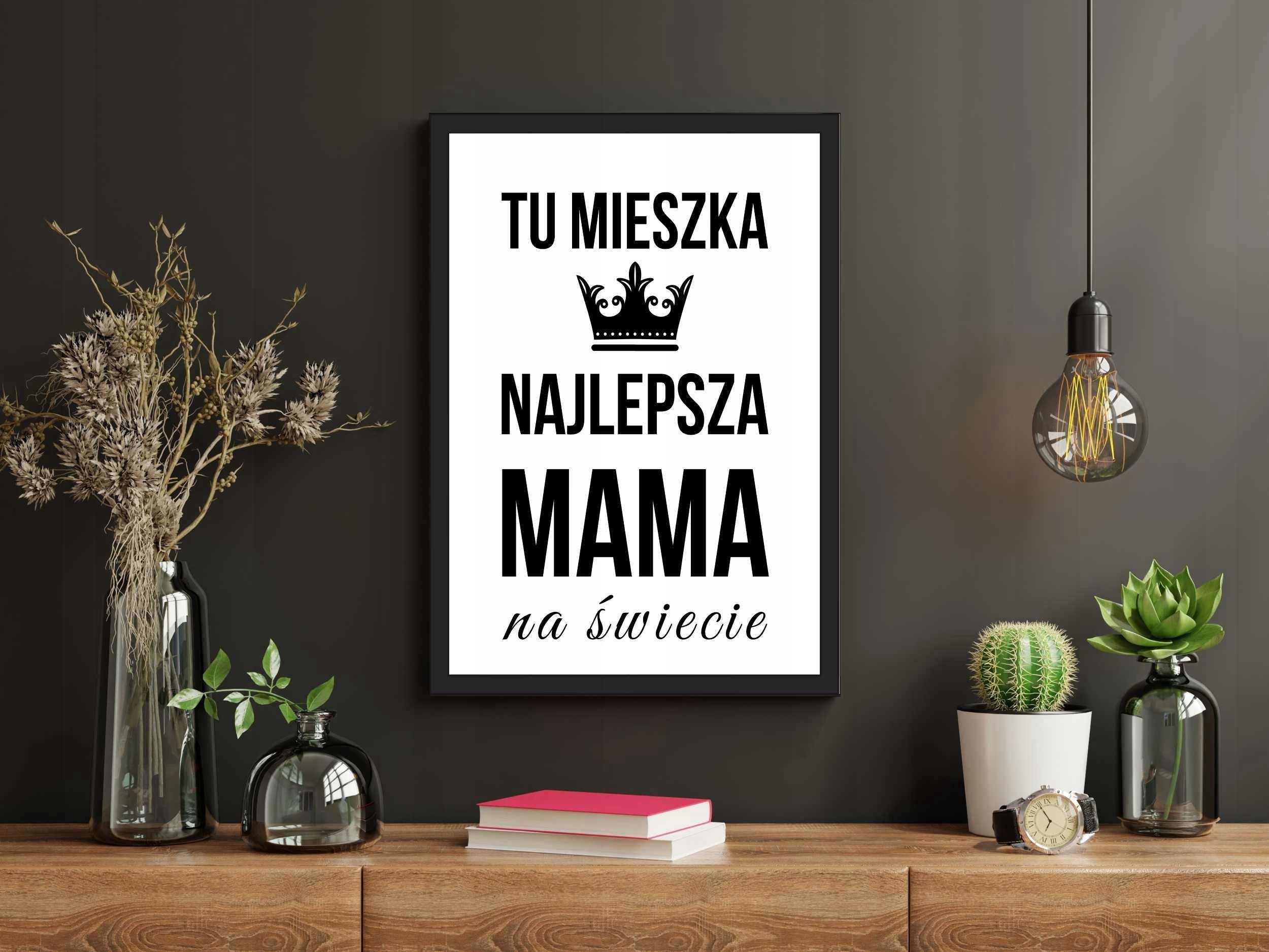 Naklejkomania Prezent Dla Mamy Na Dzień Matki Plakat W Czarnej Ramce ...