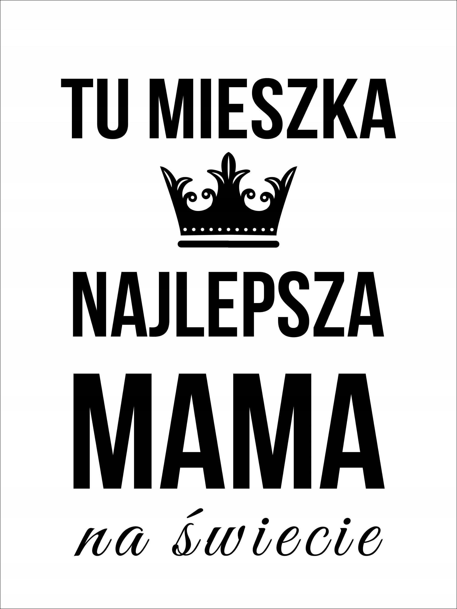 Naklejkomania Prezent Dla Mamy Na Dzień Matki Plakat W Czarnej Ramce ...