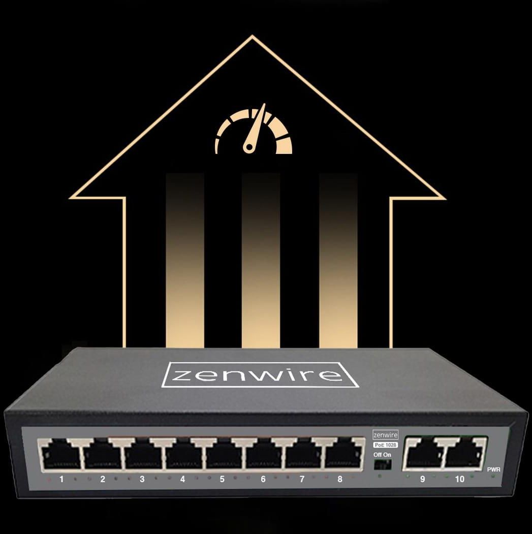 Zenwire Switch Rozdzielacz Portów 10 8 Poe 2 Lan Ethernet Rj45 Do Kamer Ip 1028 - Opinie i ceny ...