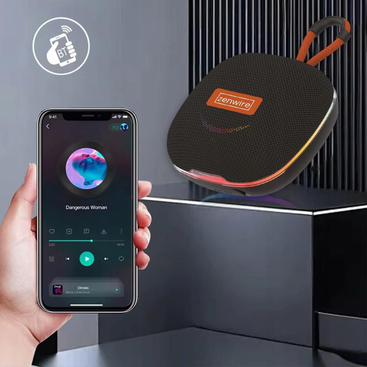 Zenwire Głośnik Bluetooth Mały Przenośny Bezprzewodowy Boombox z Radiem ...