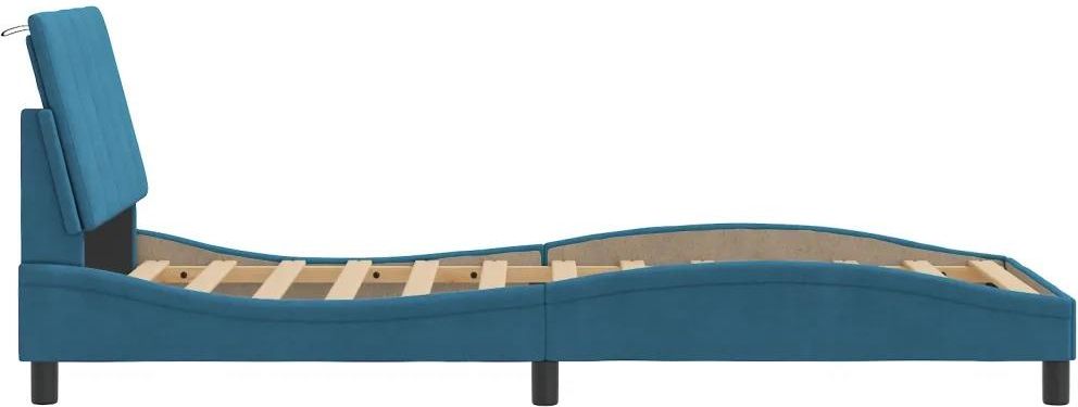 Gravora Rama Łóżka Z Wezgłowiem Niebieska 208x95x74,5cm (G02135440 ...