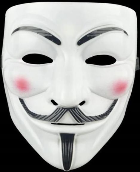 Zestaw Peleryna Czarna I Maska Anonymous Anonim Biała Halloween - Ceny ...