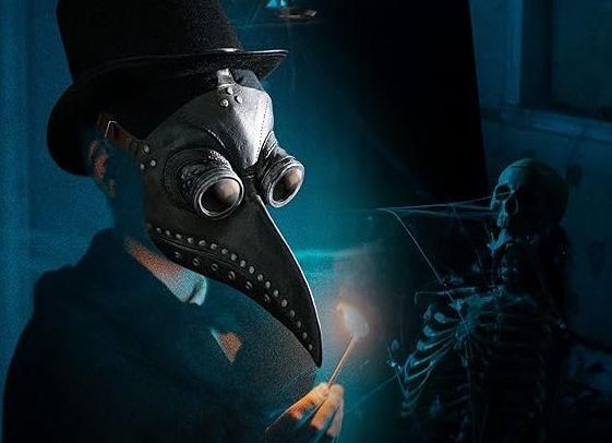 Zestaw Strój Przebranie Doktor Plagi Dżuma Peleryna Maska Halloween ...