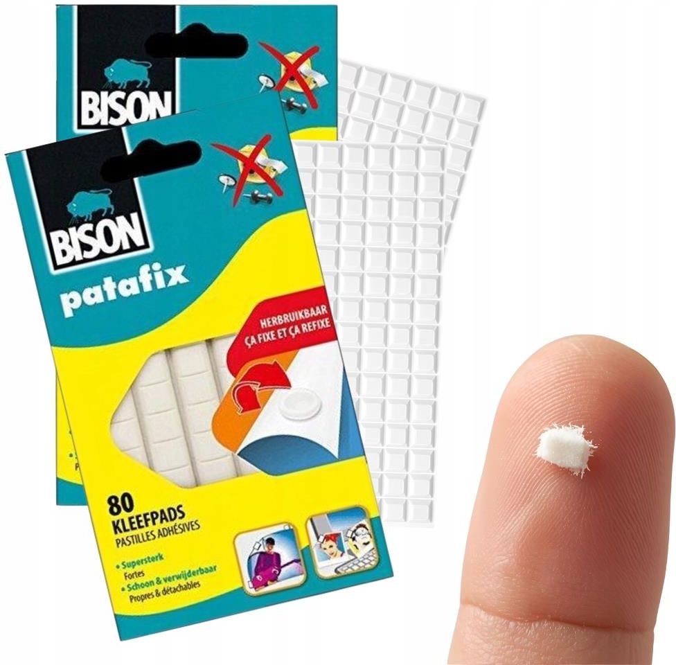 Bison Masa Mocująca Samoprzylepna Klejąca 80szt. Mocna W Bloczku ...