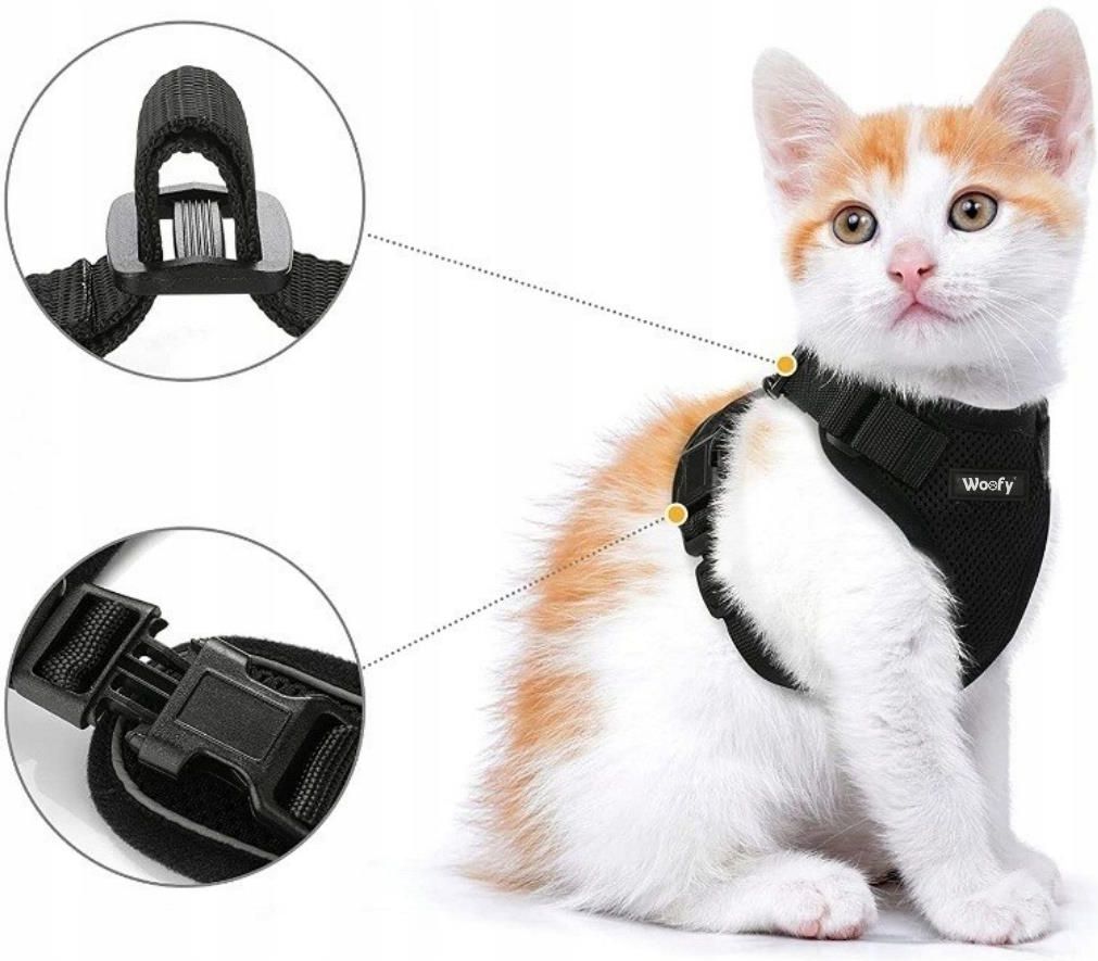 Woofy Profesjonalne Szelki Bezuciskowe Spacerowe Regulowane Dla Kota ...