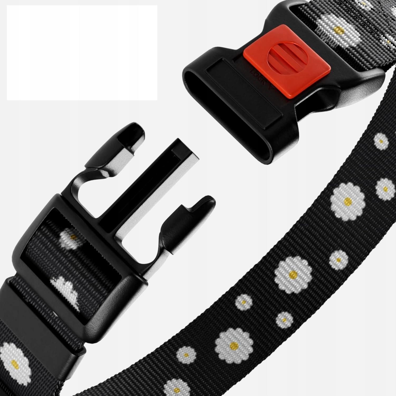 Obroża Dla Psa Kwiatowy Nadruk Regulowana Nylonowa Czarna 45-66Cm - Ceny i opinie - Ceneo.pl