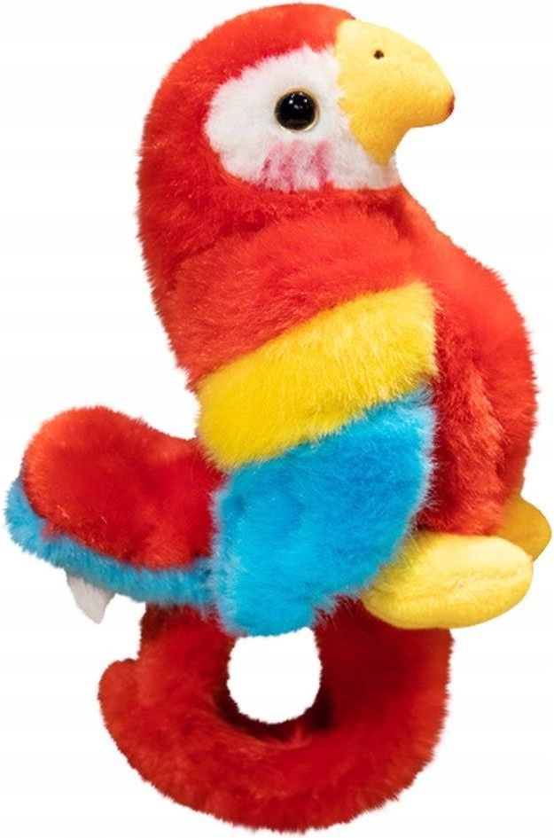 Lean Toys Pluszowa Maskotka Papuga Opaska Bransoletka Na Rękę Czerwona ...