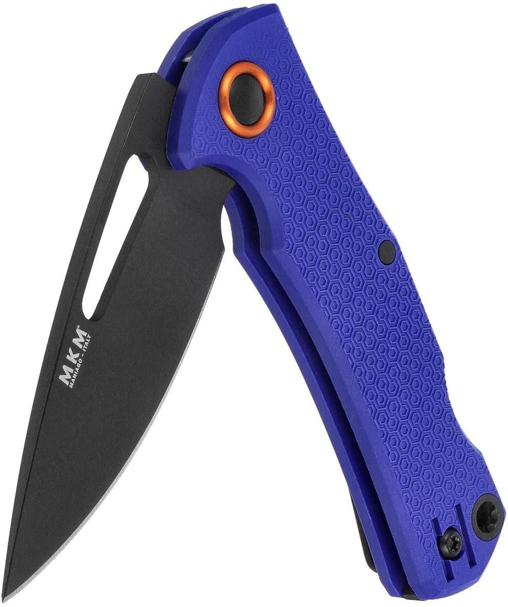 Mkm Maniago Knife Makers Nóż Składany Mkm Lov Blue Frn Black Top Shield N690 By Jesper Voxnæs Mk ...