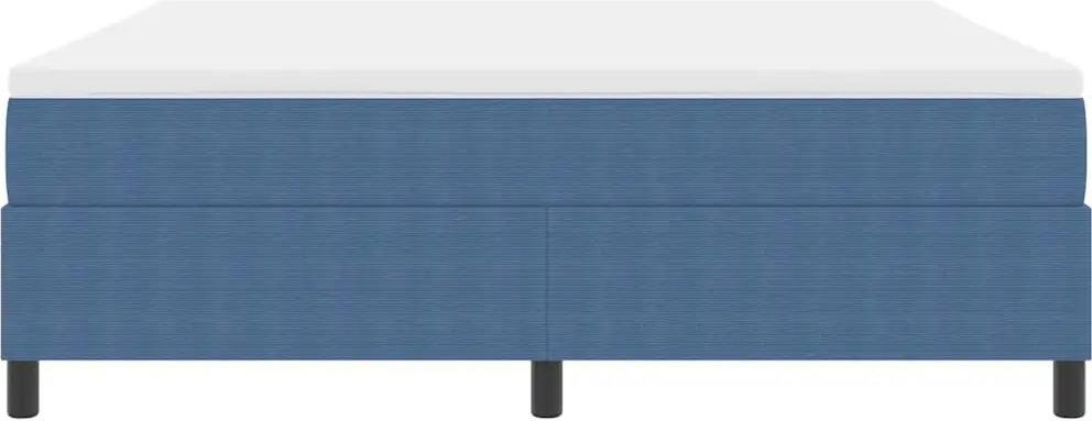 VidaXL Łóżko Box Spring Z Materacem Niebieskie Super King Kordura ...