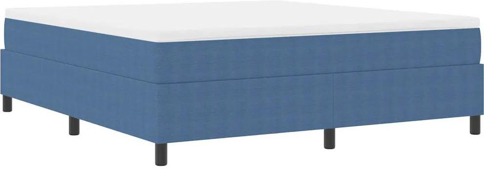 VidaXL Łóżko Box Spring Z Materacem Niebieskie Super King Kordura ...
