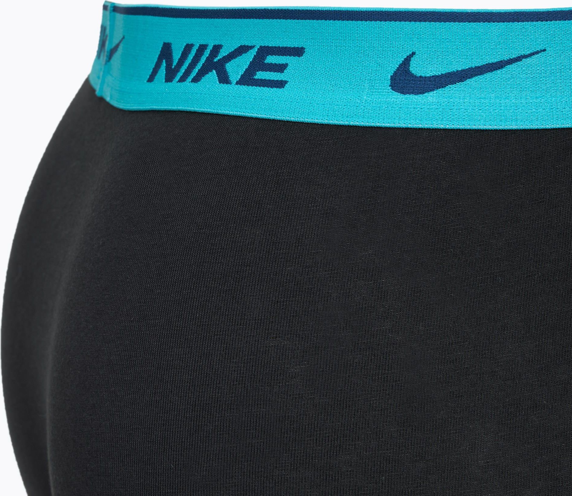 Bokserki męskie Nike Everyday Cotton Stretch Trunk 3 pary black light amry blue/dusty cactus ...