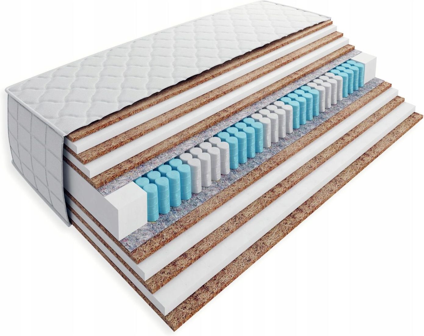 Materac Emlar Materac 120x200 pocket Najtwardszy H5 KOKOSx3 Dwustronny ...