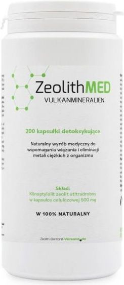 ZeolithMED Zeolit med 9µ 200kapsułek - Opinie i ceny na Ceneo.pl