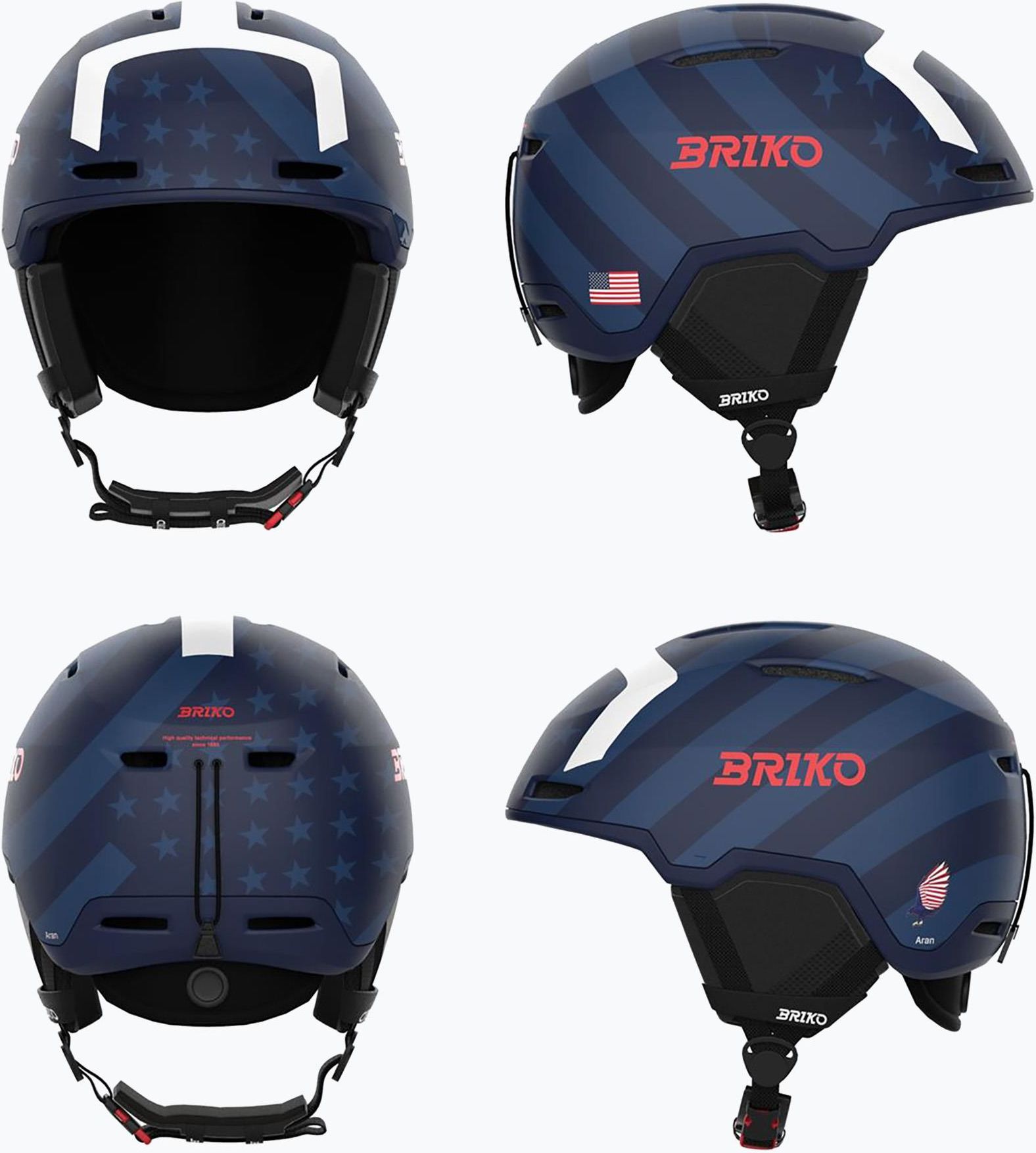 Briko Kask Narciarski Aran Usa Matt Tangaroa Blue/Biscay Blue/Cardinal ...