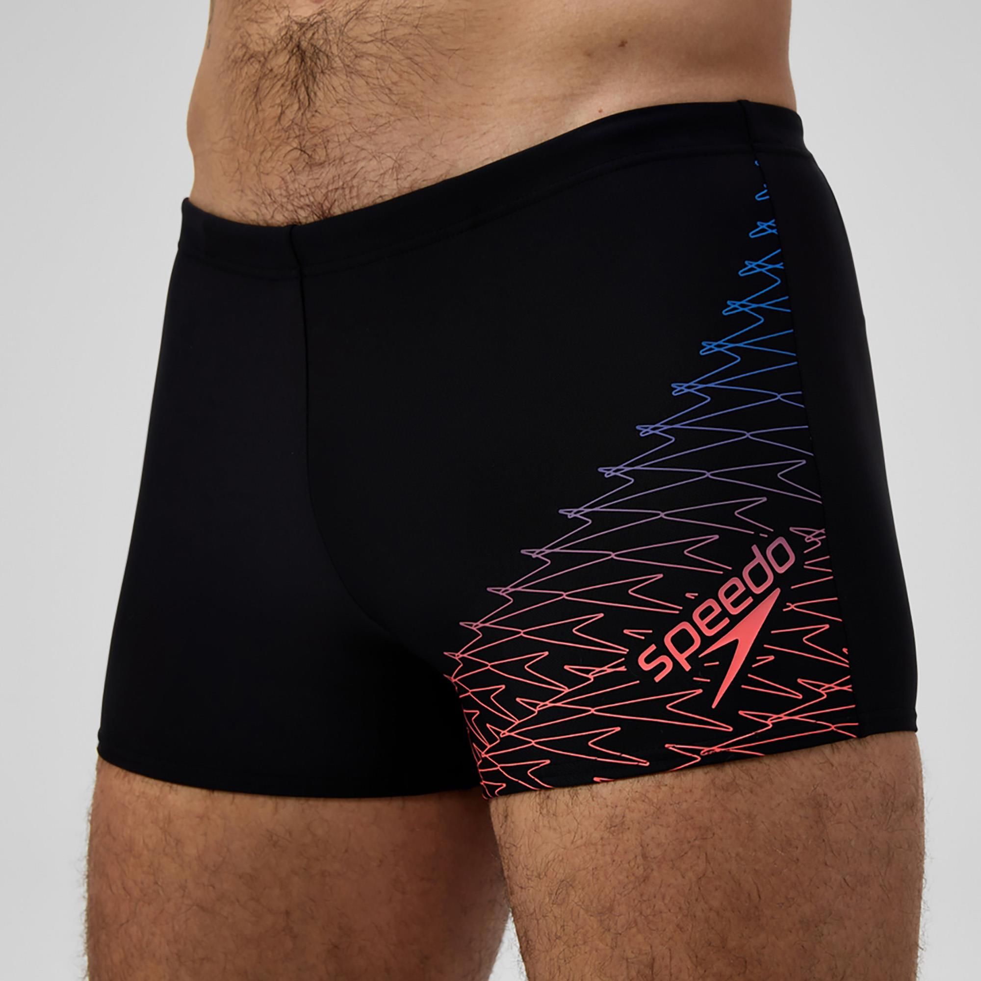 Speedo Bokserki Pływackie Męskie Medley Logo Aquashort Black/Neon Coral ...