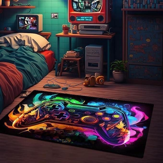 DYWAN GAMINGOWY DLA GRACZA MŁODZIEŻOWY PAD GAMER ANTYPOŚLIZGOWY ...