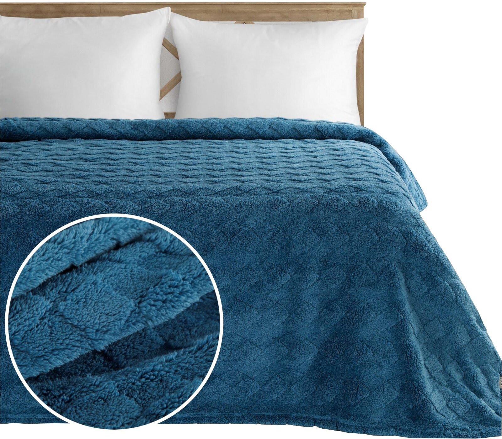 Koc pled 150x200 Design91 mikrofibra efekt 3D NANCY granat - Opinie i ...