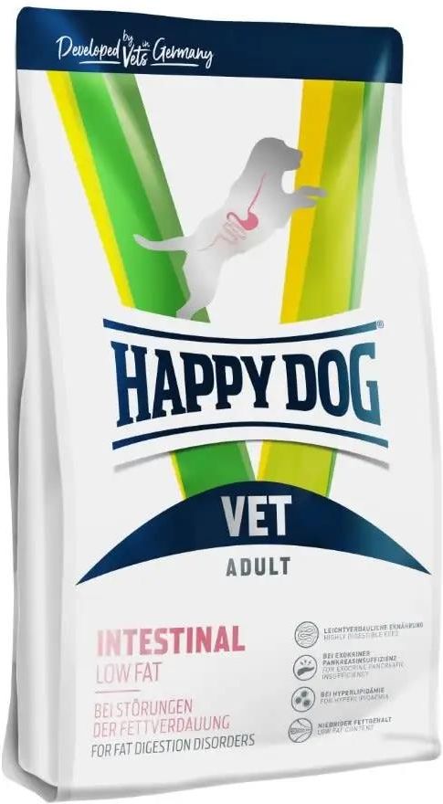 Karma Happy Dog Vet Diät Intestinal Low Fat Trzustka 1Kg - Ceny i ...