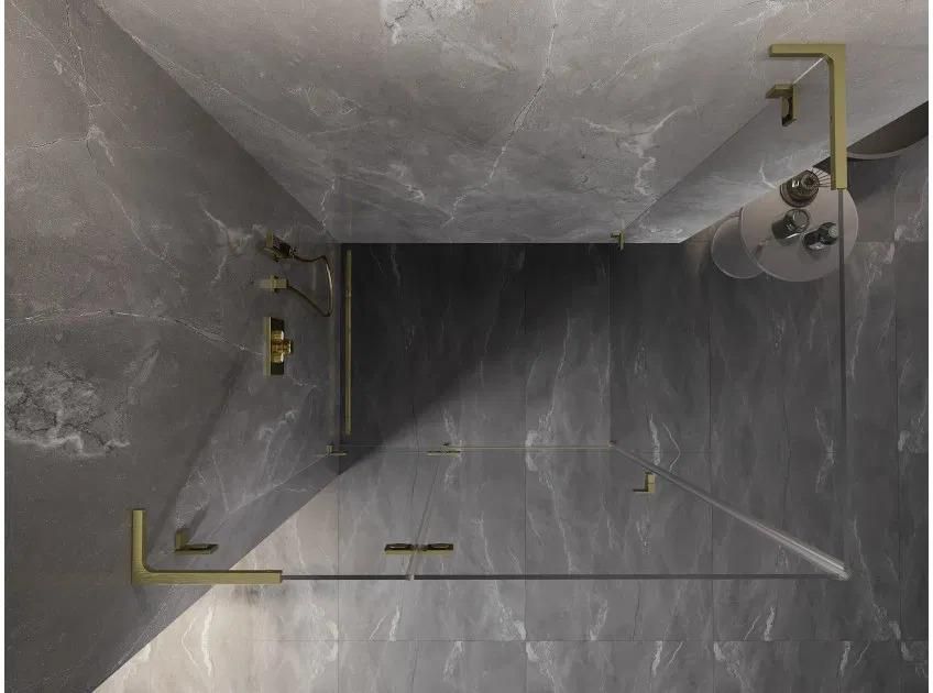 Kabina prysznicowa Mexen Lunar L 75x80 Złota Szczotkowana 834L-075-080-55-00-L - Opinie i ceny ...