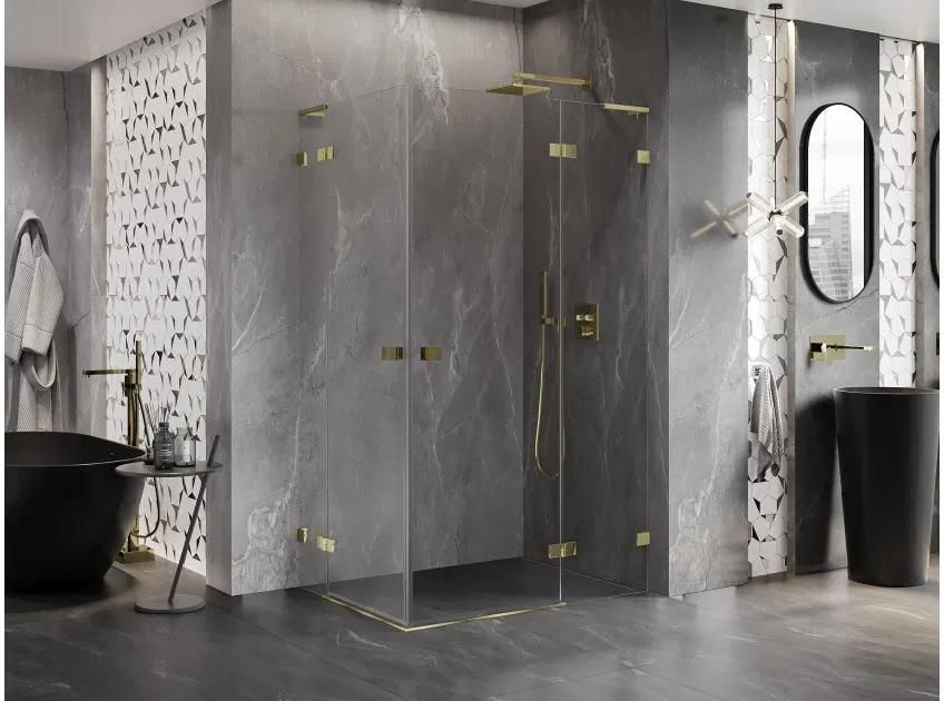Kabina prysznicowa Mexen Lunar L Duo 105x100 Złota 834L-105P-100L-50-00 - Opinie i ceny na Ceneo.pl