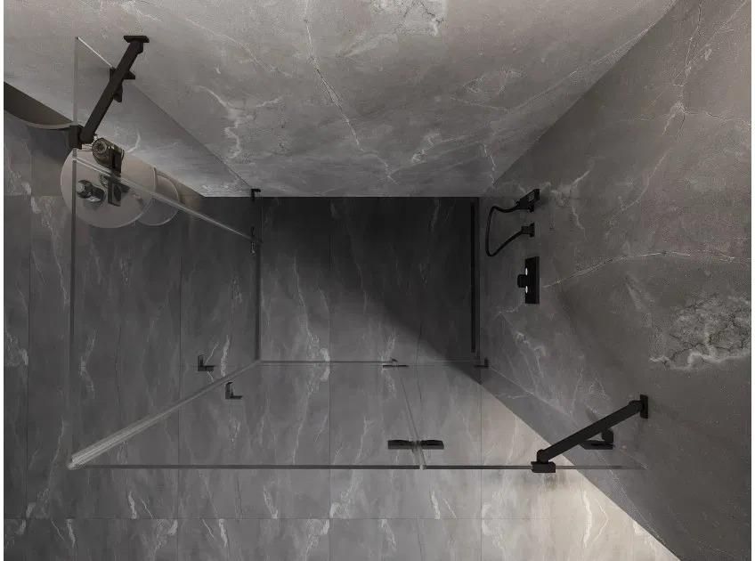 Kabina prysznicowa Mexen Lunar Duo 115x105 Czarna 834-115P-105L-70-00 - Opinie i ceny na Ceneo.pl