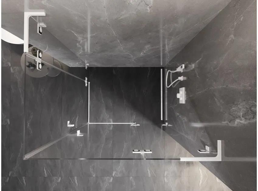 Kabina prysznicowa Mexen Lunar L Duo 105x100 Biała 834L-105P-100L-20-00 - Opinie i ceny na Ceneo.pl