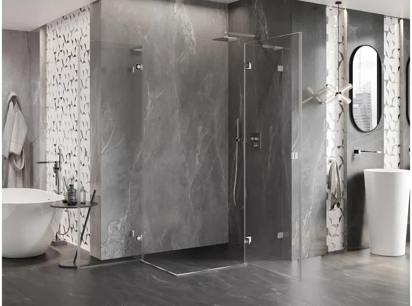 Kabina prysznicowa Mexen Lunar L Duo 115x110 Chrom 834L-115P-110L-01-00 - Opinie i ceny na Ceneo.pl