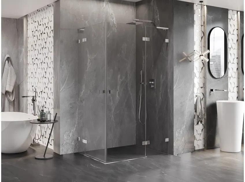 Kabina prysznicowa Mexen Lunar L Duo 115x110 Chrom 834L-115P-110L-01-00 - Opinie i ceny na Ceneo.pl