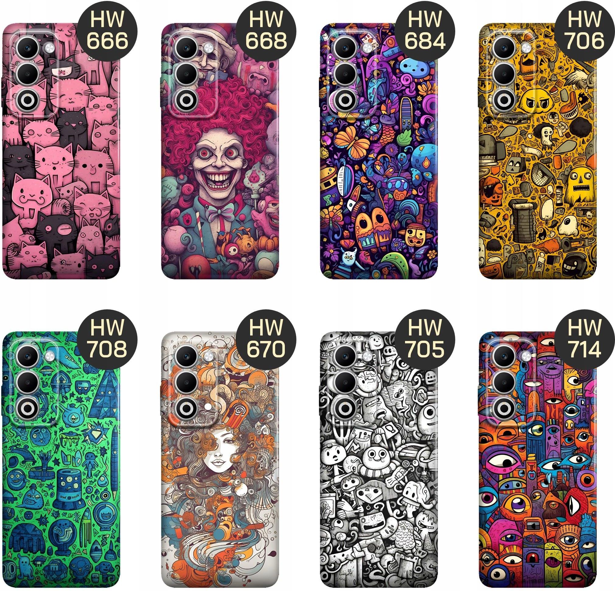 Hello Case Etui Do Oppo A5 5G Doodle Zwierzęta Potwory Rysunki Obudowa ...