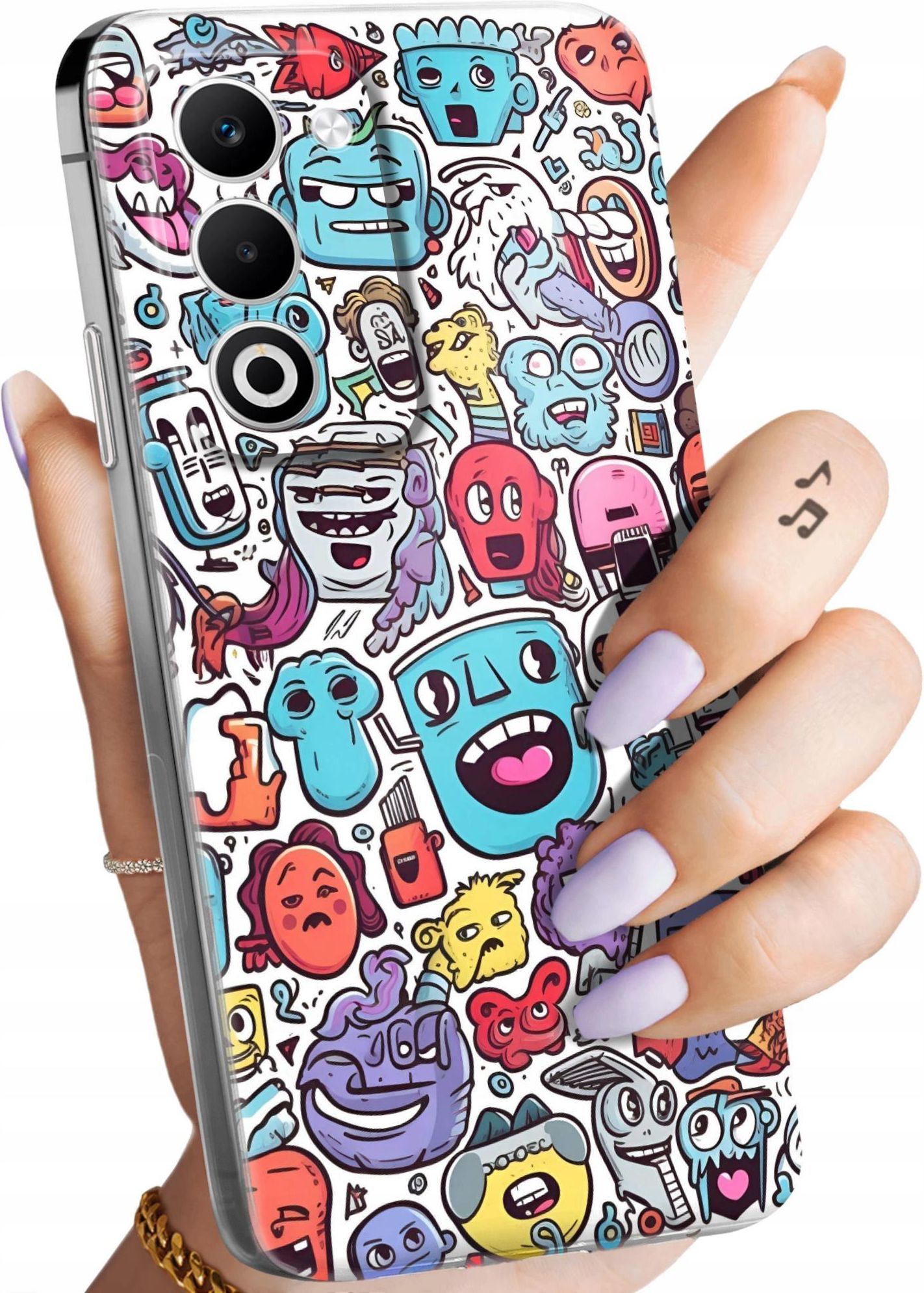Hello Case Etui Do Oppo A5 5G Doodle Zwierzęta Potwory Rysunki Obudowa ...