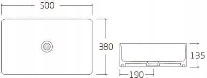 Umywalka Nablatowa 50*38 IMPRESE i-FORM biały, i11127 - Opinie i ceny na Ceneo.pl