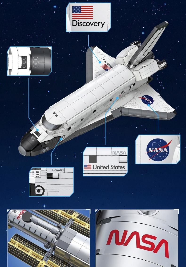Cada Klocki Nasa Model Prom Kosmiczny Discovery Space Shuttle 1827 El ...