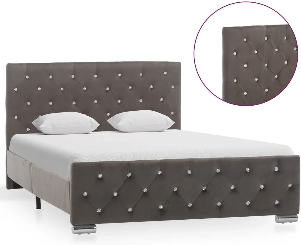 Gravora Rama łóżka szara 211 x 126 x 87 cm, pasujący materac 120 x 200 ...