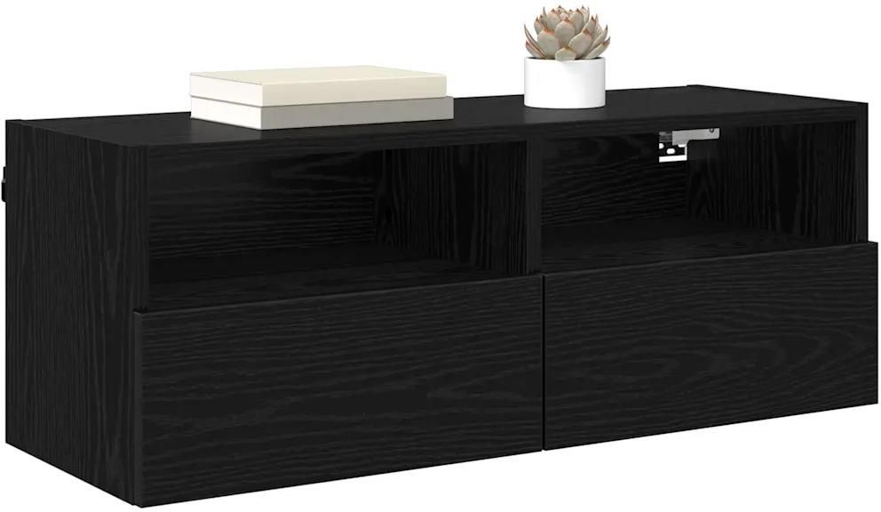 VidaXL Szafki Rtv 2el. Czarny Dąb 80x30x30cm (882933) - Opinie i ...