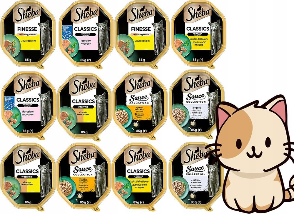 Karma Sheba Tacka 6 Smaków 12X85G - Ceny i opinie - Ceneo.pl