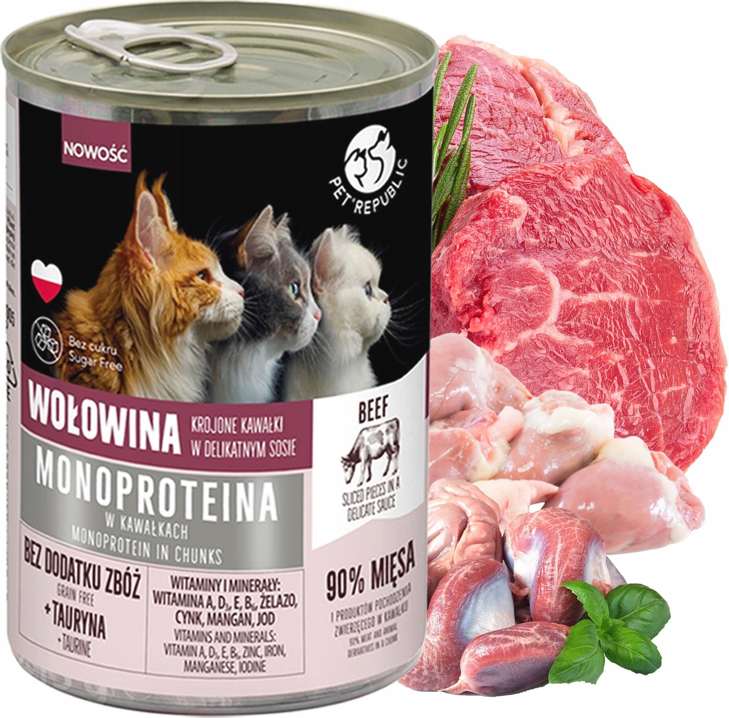 Karma Pet Republic Mono Protein Mix Smaków Karma Dla Kota Mokra 18X400G ...