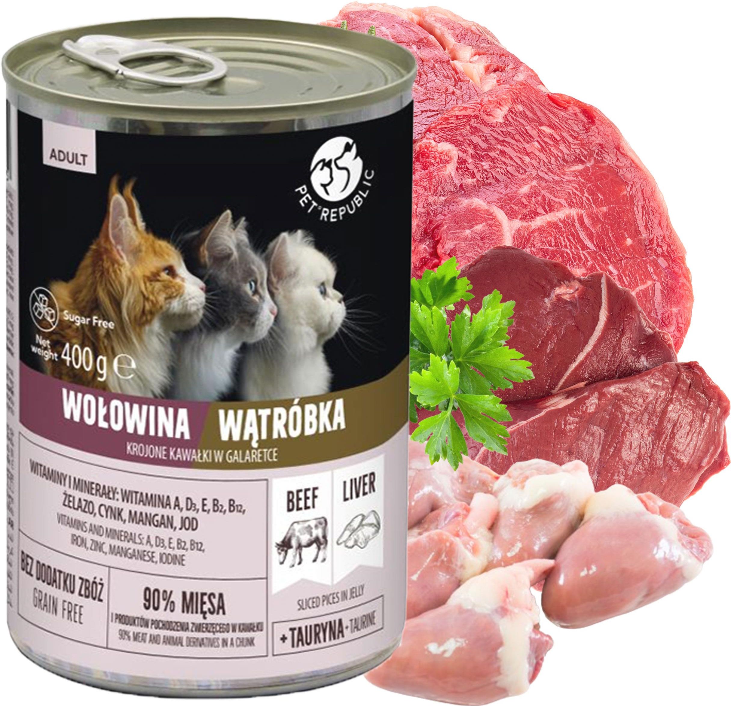 Karma Pet Republic Karma Mokra Kawałki W Galaretce Dla Kota Mix Smaków ...