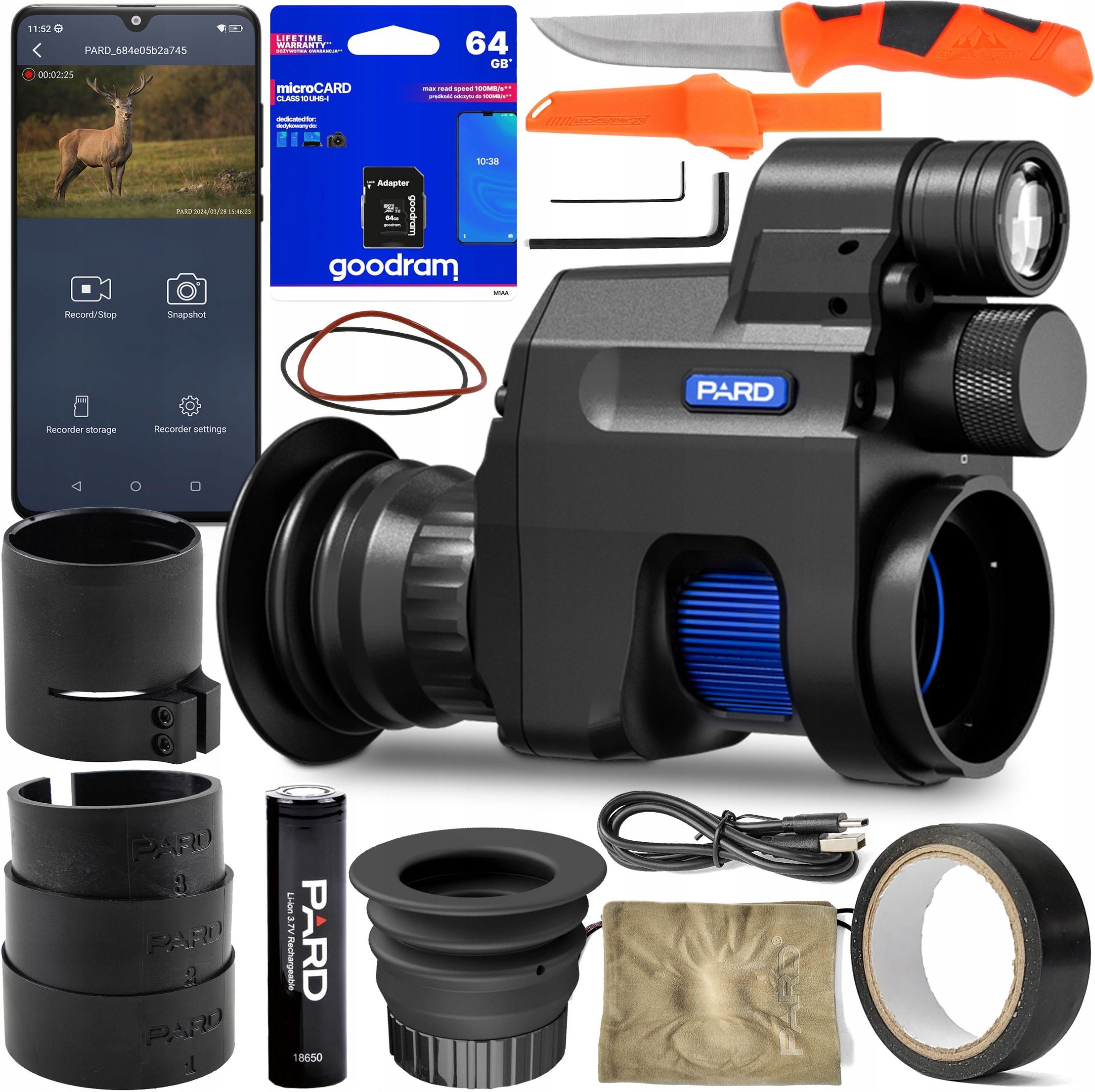 Nasadka Noktowizyjna Kamera Noktowizor Pard Nv-007V2 940Nm 14,5mm + 64GB (NV007V2) - Ceny i ...