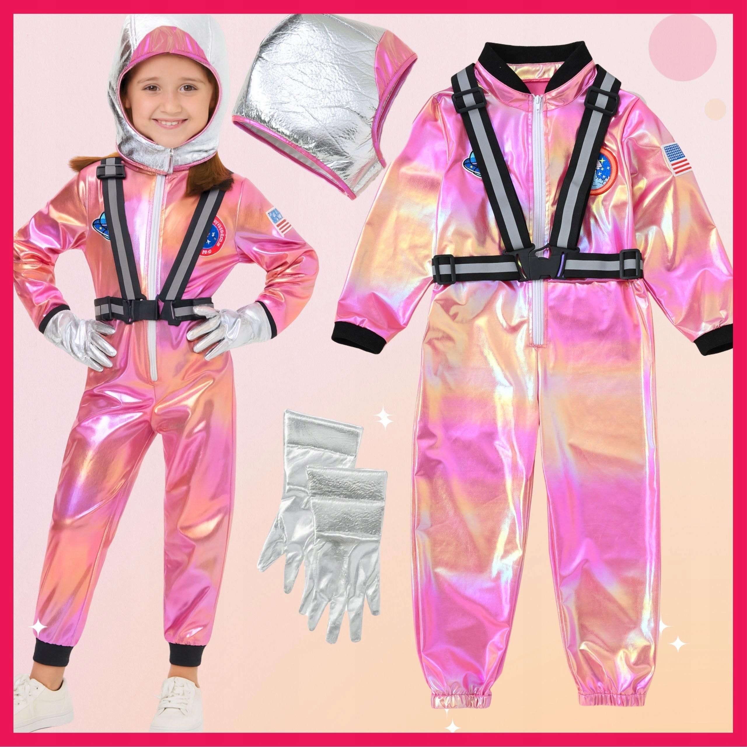 Strój Kostium Przebranie Astronautki Kosmonautki Kombinezon Nasa 128 ...