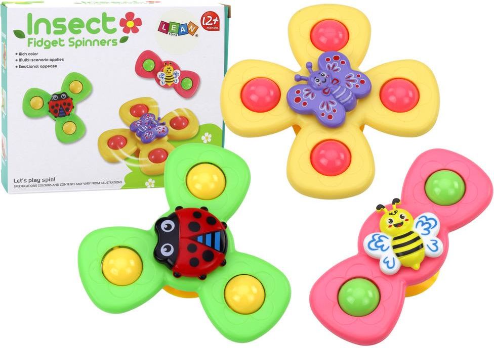 Lean Toys Zabawka Sensoryczna Spinnery Pszczółka Biedronka Motylek ...